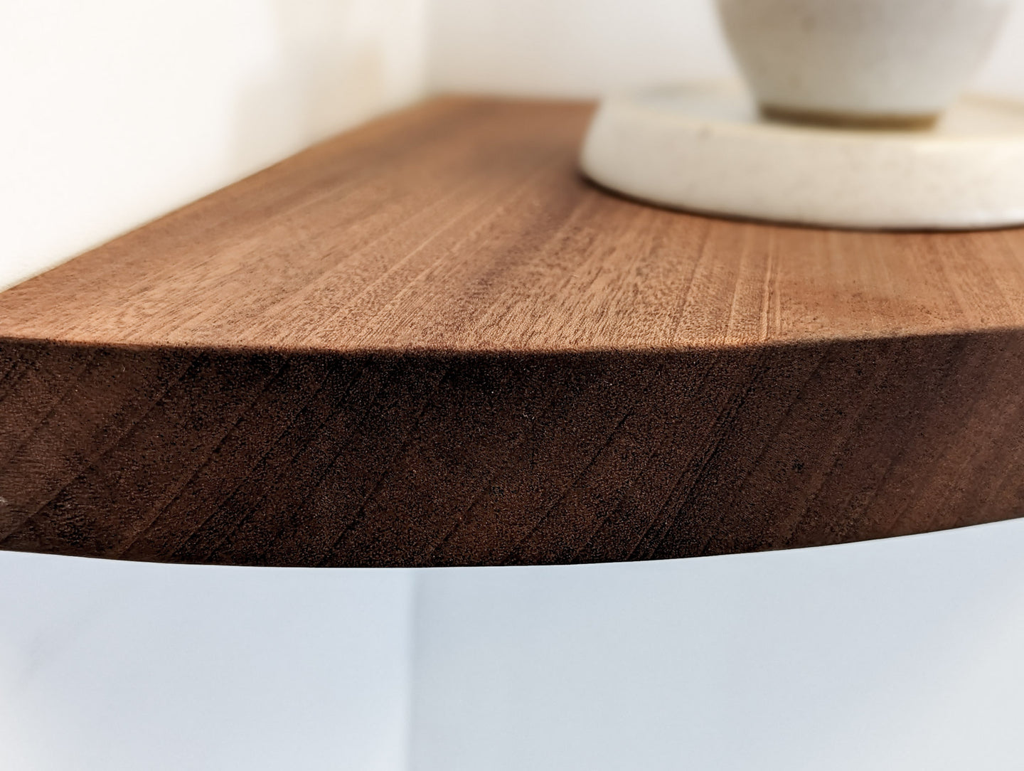 Floating corner shelves in thick oak solid wood – NookWoodworking