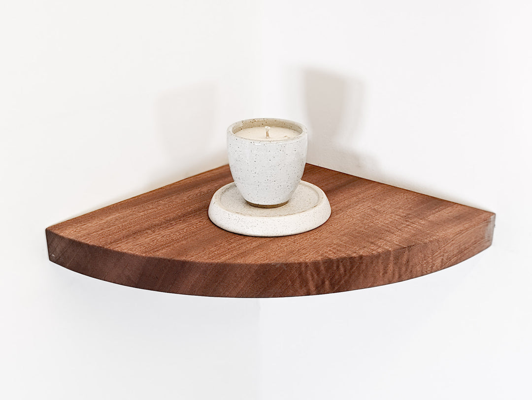 Floating corner shelves in thick oak solid wood – NookWoodworking