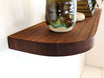 Long floating shelves with rounded corners in mahogany – NookWoodworking