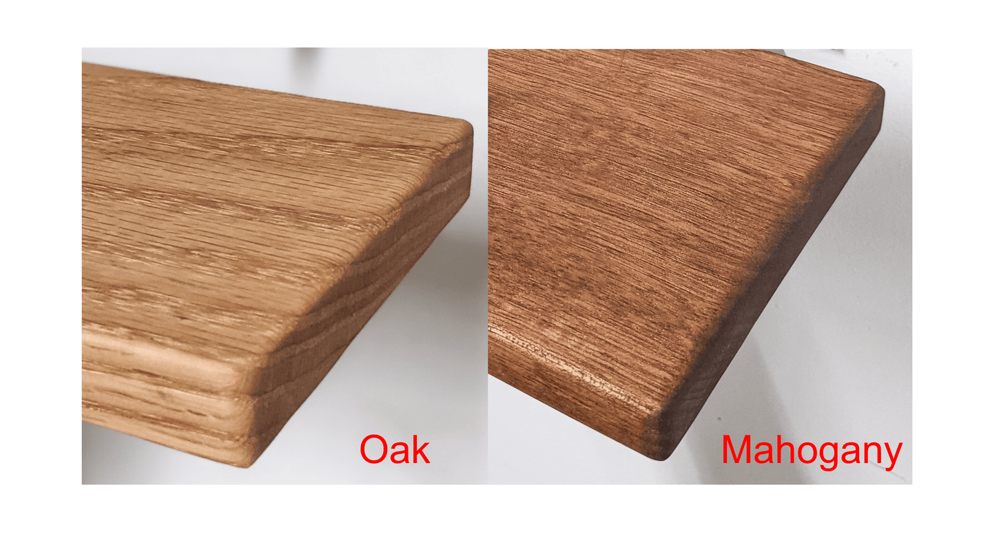 Samples of Oak and Mahogany