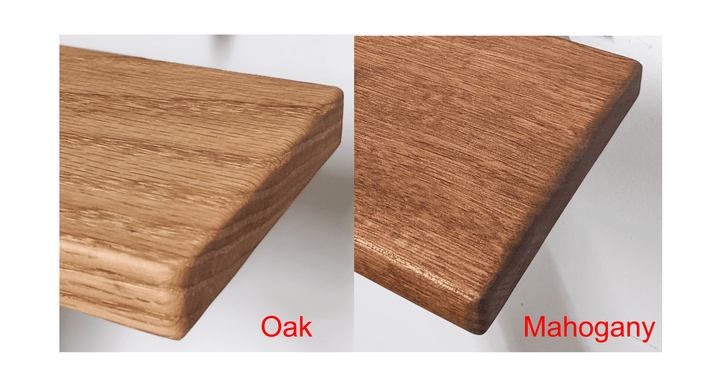 Samples of Oak and Mahogany